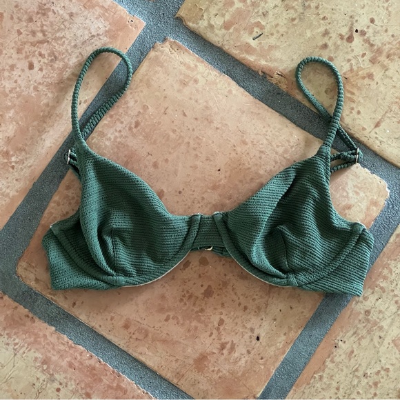 Montce | Swim | Montce Olive Textured Bikini Top | Poshmark